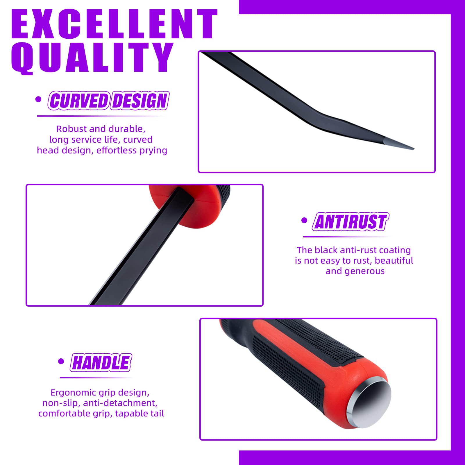 18 Inch Pry Bar Tyre Pry Bar Crowbar Multifunctional Auto Repair Hand ...