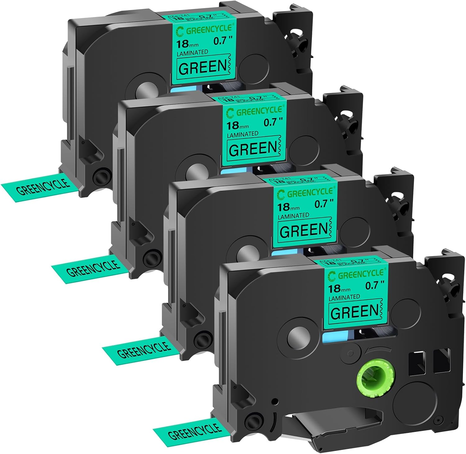 Amazon.com: GREENCYCLE Compatible for Brother TZe-741 TZ741 AZE Tape ...