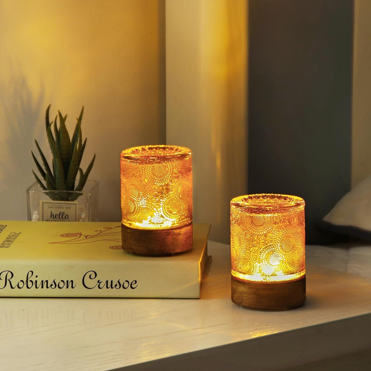 GZWANHANGMY Mini Soft Warm Light Lamp Battery Operated Portable Night ...