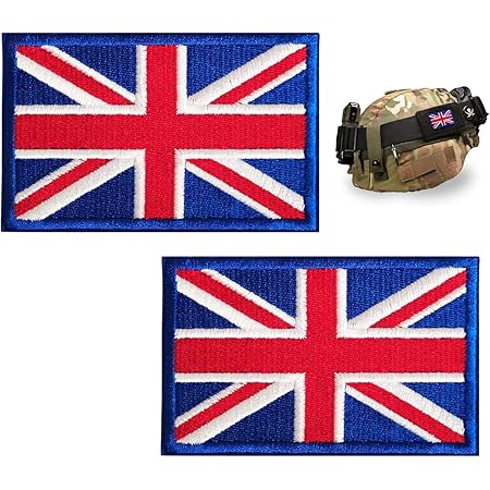 2PCS Tactical Great British Union Jack Patch,Tactical Union Jack Embroidered Flag,United Kingdom ...