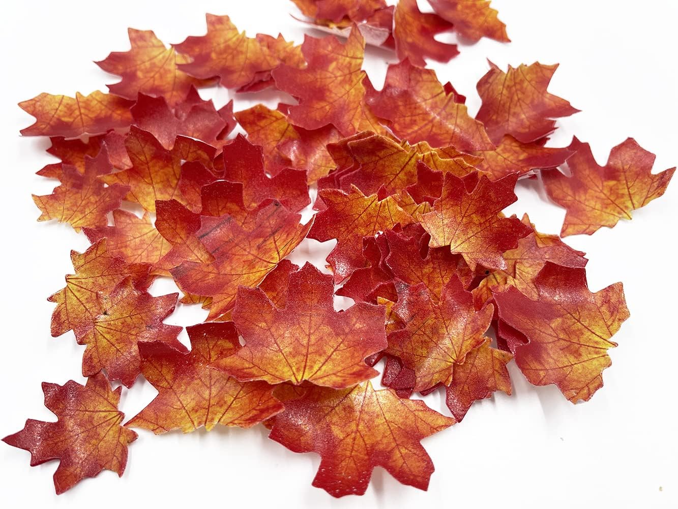 Amazon.com: Set of 75 Edible Fall Leaves Gold Leaf Cake Decorations ...