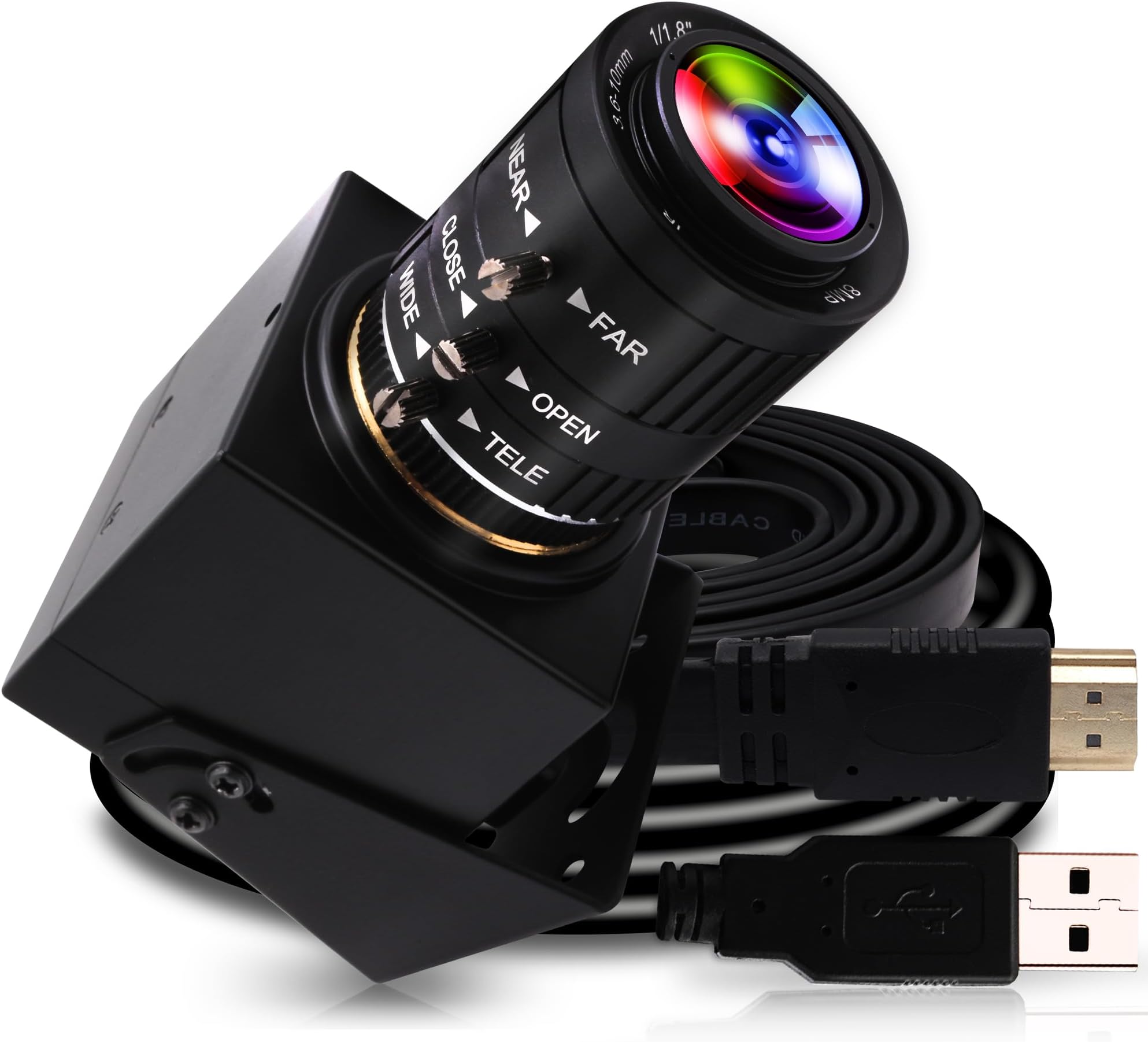 Amazon.com: ELP 4K USB HDMI Camera Manual Zoom Webcam Variable Focus PC ...