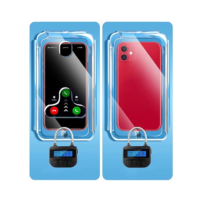Phone Time Lock Box With Lock Self-Control Cell phone Jail Black ...