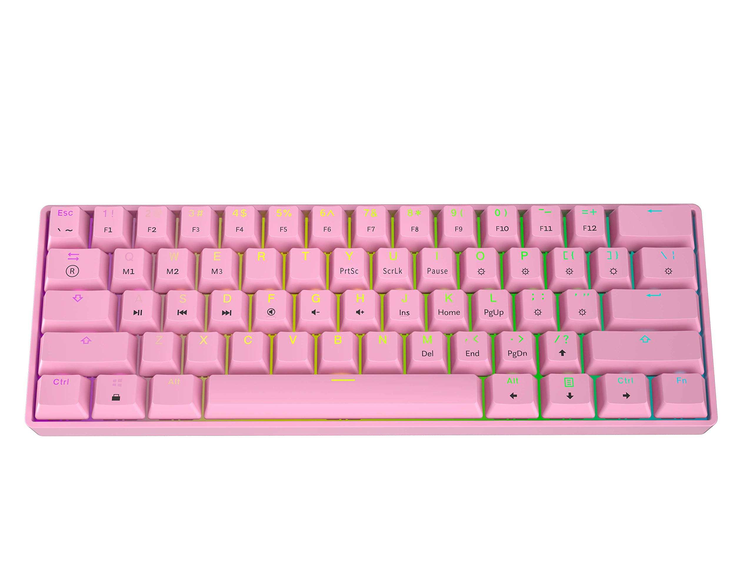 GK61 Mechanical Gaming Keyboard - 61 Keys Multi Color RGB Illuminated ...