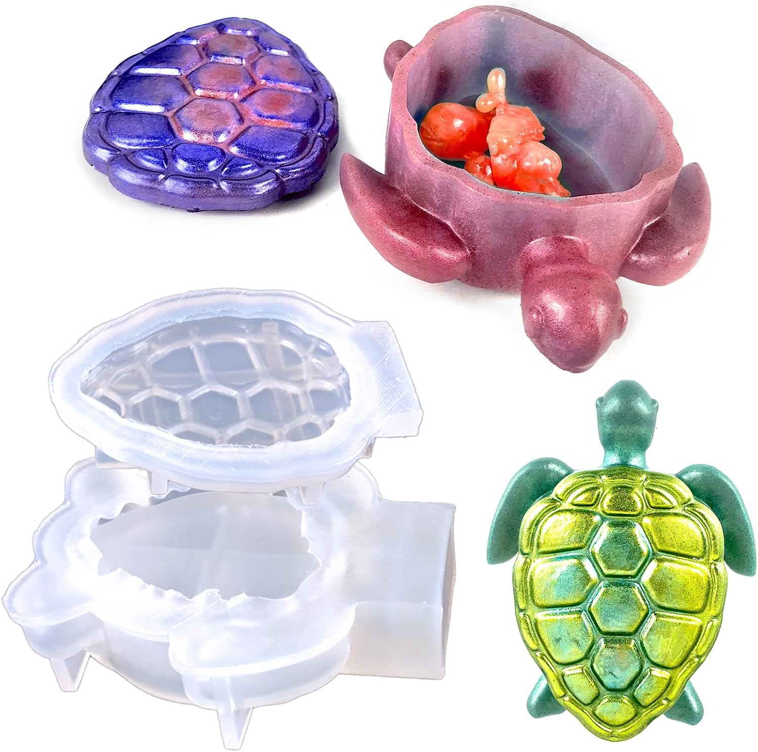 Amazon.com: Sea Turtle Box Resin Mold with Lid, Creative Container ...