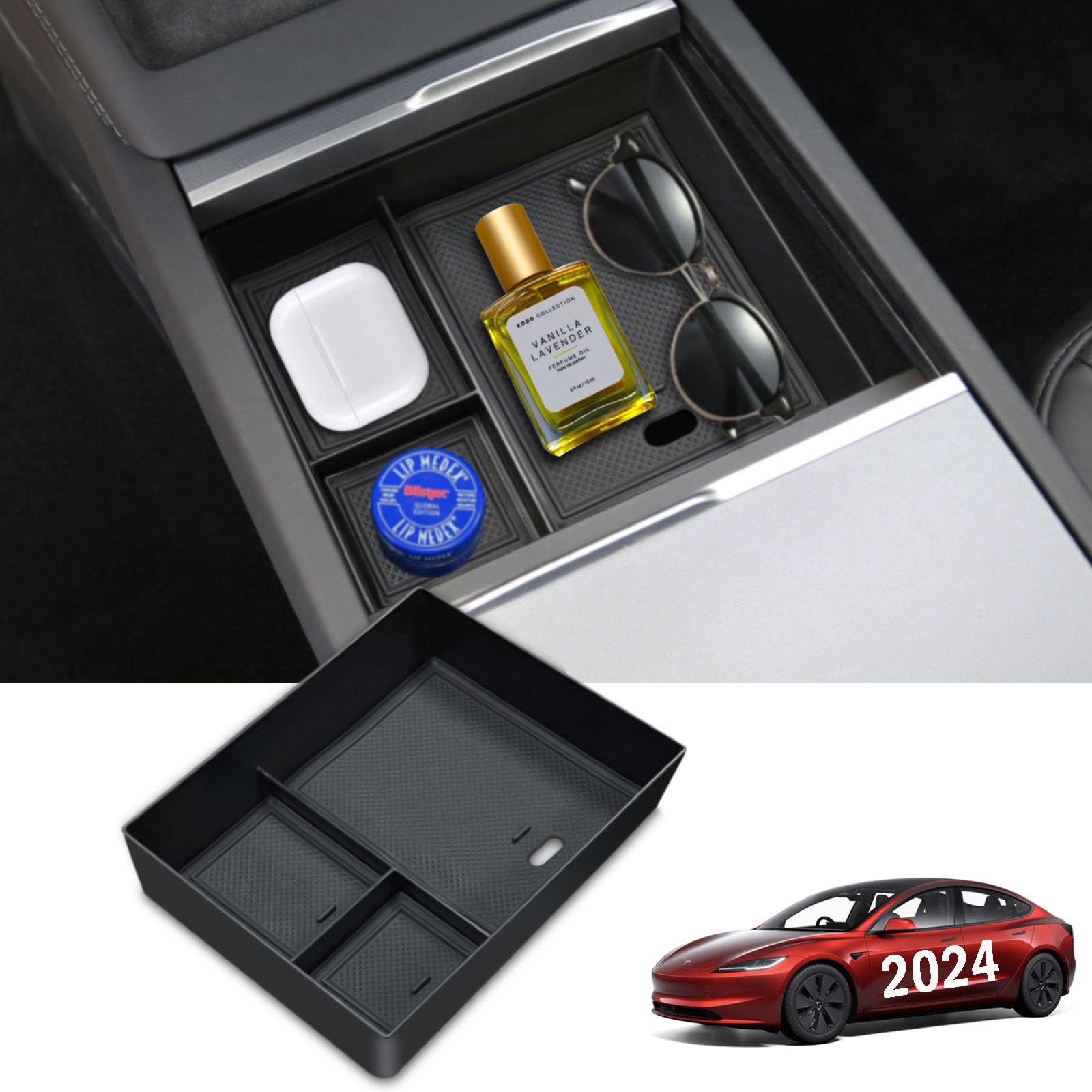 RAZOVEYI for Tesla Model 3 2024 Center Console Organizer - Upper Center ...