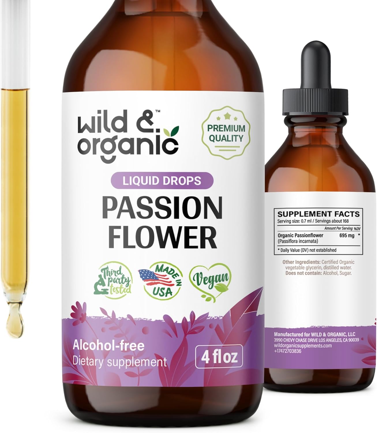 Amazon.com: Passion Flower Herb Tincture - Organic Passionflower Liquid ...
