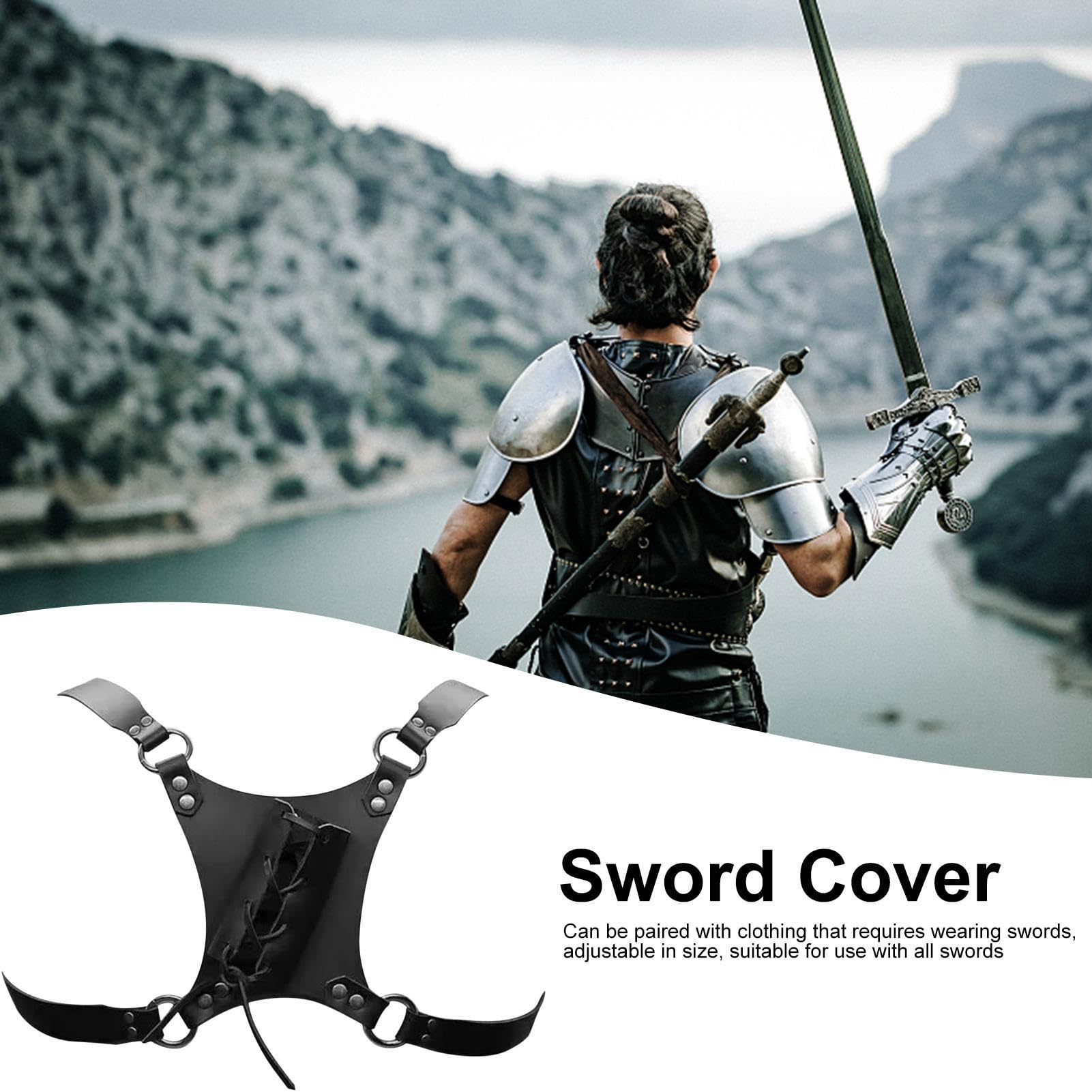 Sword Case Ninja Sword Back Holster - Adjustable Leather Sheath For ...