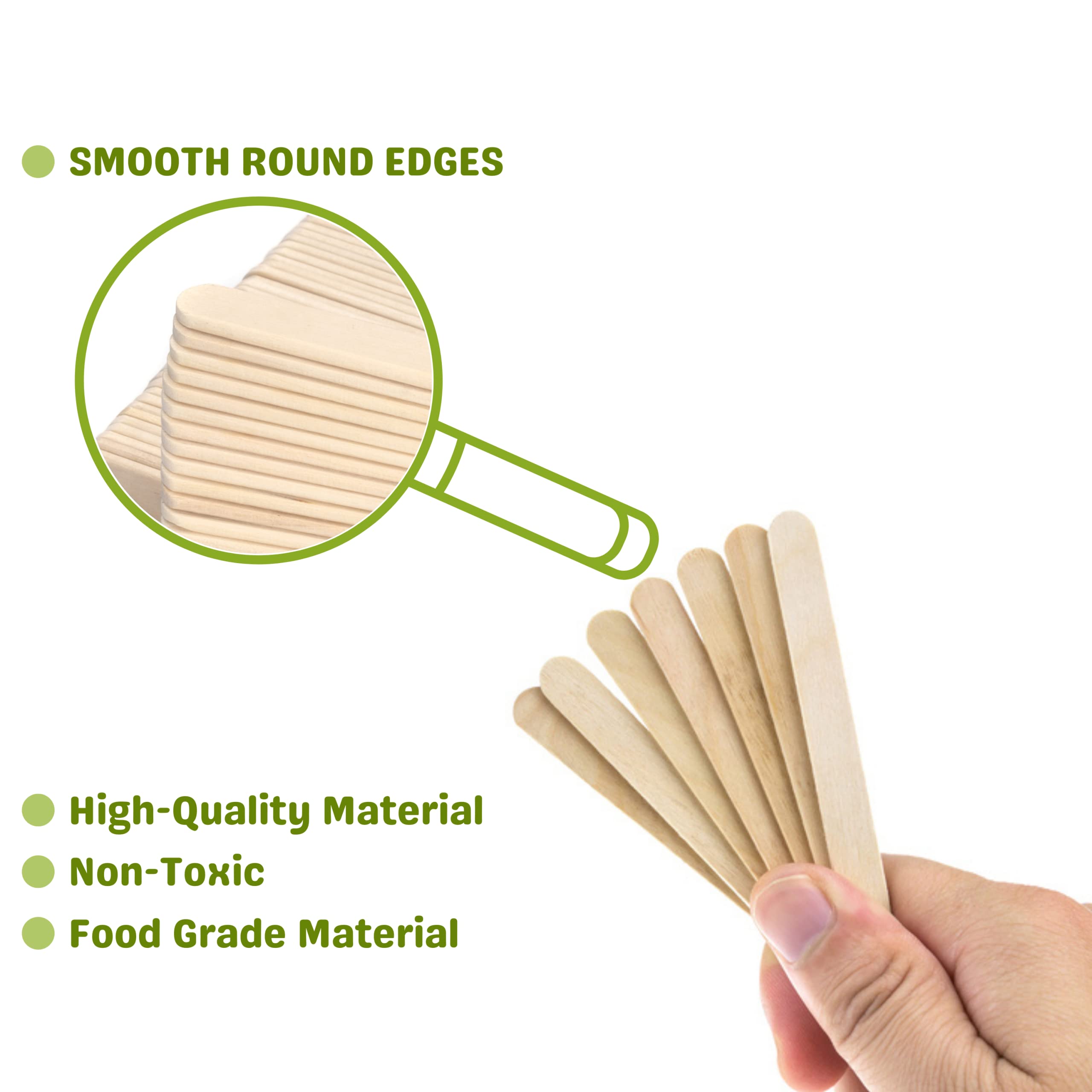 Styllofy [200 PCS] Popsicle Sticks for Crafts | 100 (4.5 inch)+100 (6 ...
