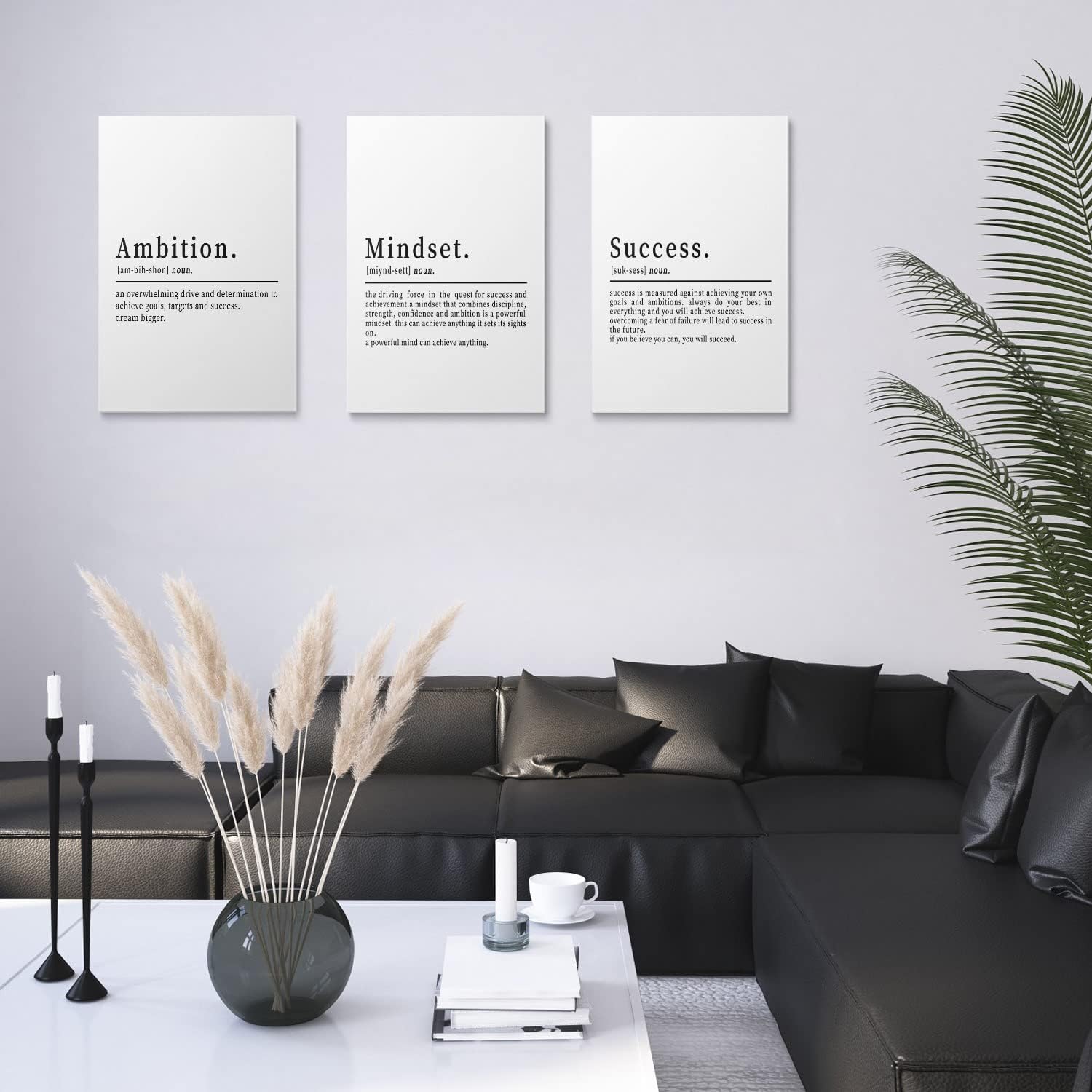 Amazon.com: GUBIYU Mindset Ambition Success Inspirational Wall Art ...