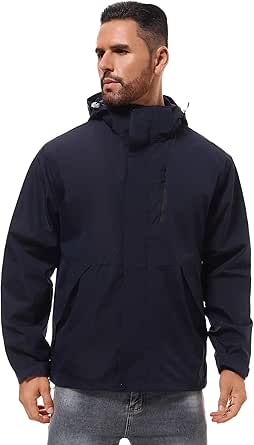 MONTVOO Jaqueta masculina leve com capuz para uso ao ar livre ...
