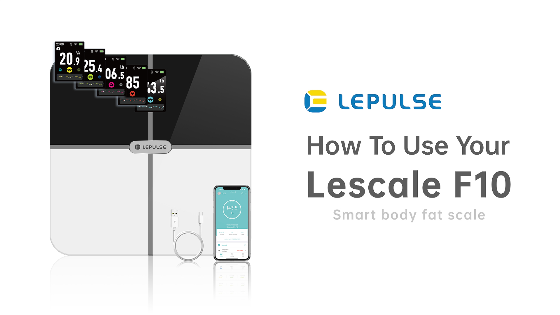 Watch LEPULSE TFT Screen Smart WiFi Body Fat Scale Operation Demo on Amazon Live