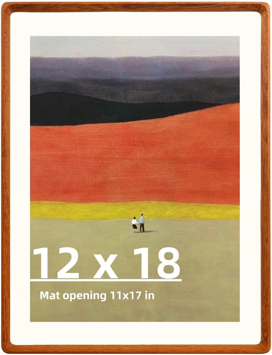 Amazon.com - Zibrelte Natural Wood 12x18 Frame, Real Teak Wood 12x18 ...