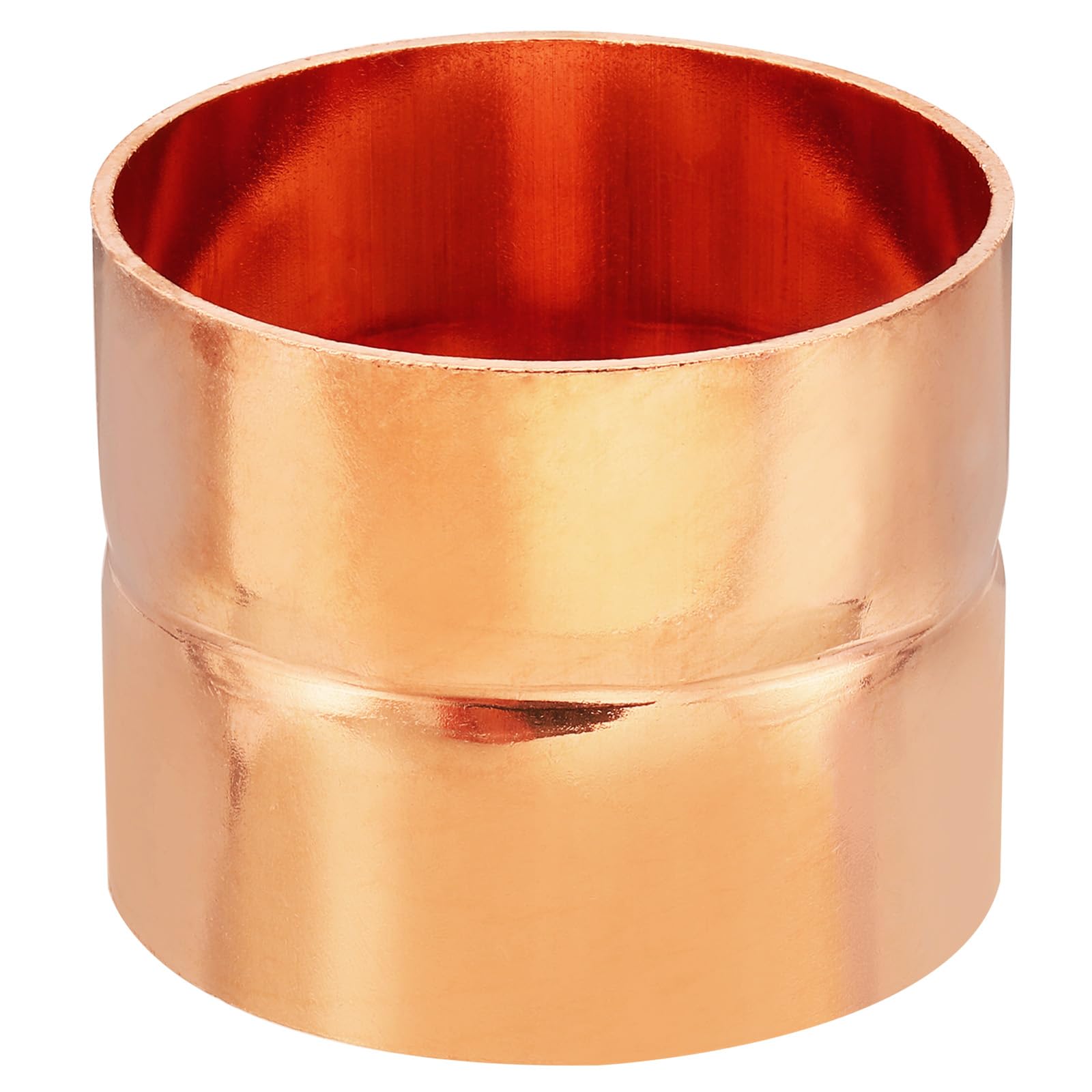 Amazon.com: PATIKIL 3 Inch ID Copper Coupling Fittings, Rolled Tube ...