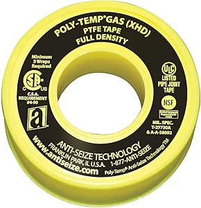 Gas Line Sealant Tape,1/2 x 520 In - Masking Tape - Amazon.com