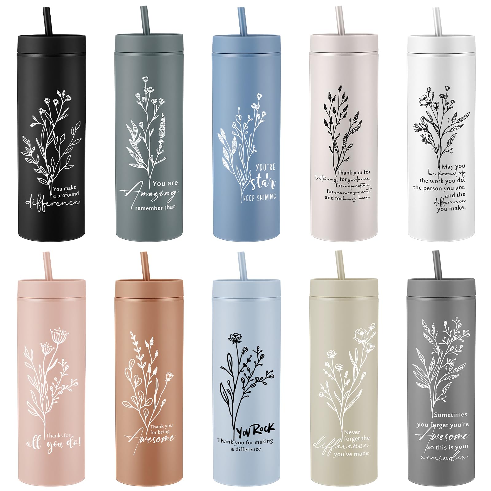 Amazon.com | Rtteri 10 Pcs Thank You Cups Employee Appreciation Gifts ...