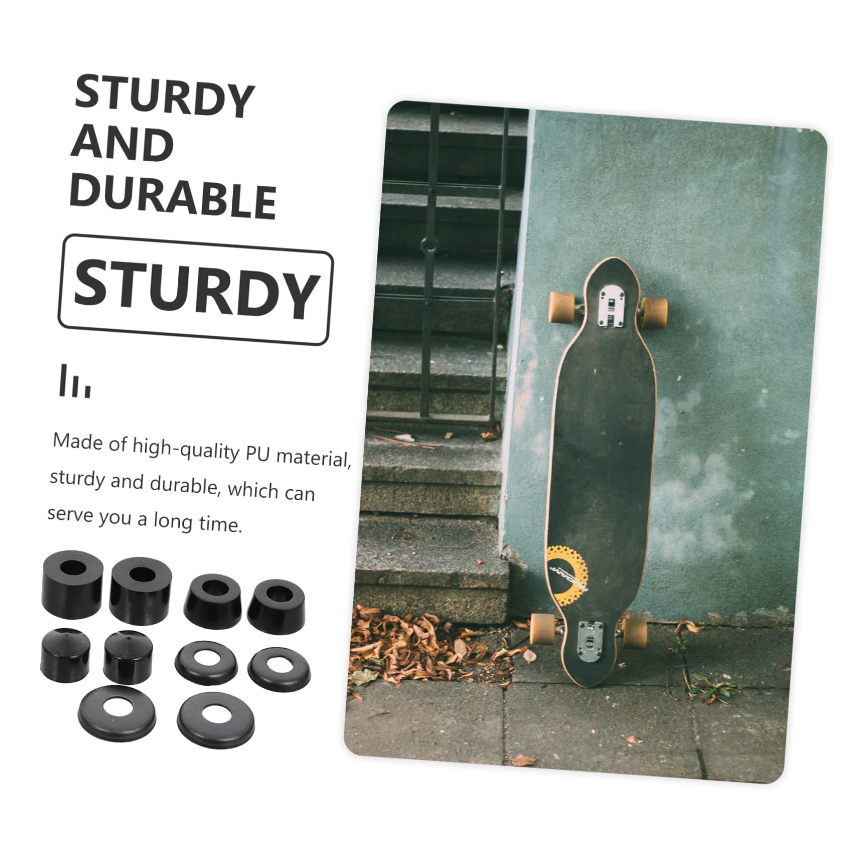 PU Skateboard Shock Absorbers Artibetter Skateboard Shock Absorber Set ...
