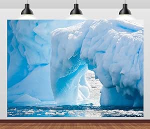 Amazon.com : BELECO 17x10ft Fabric Polar White Iceberg Backdrop ...