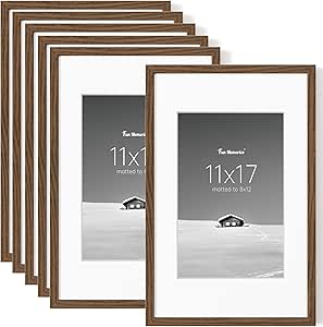 Amazon.com - Fun Memories 11x17 Picture Frame Set of 6, Display Pictures 8x12 with Mat or 11x17 ...
