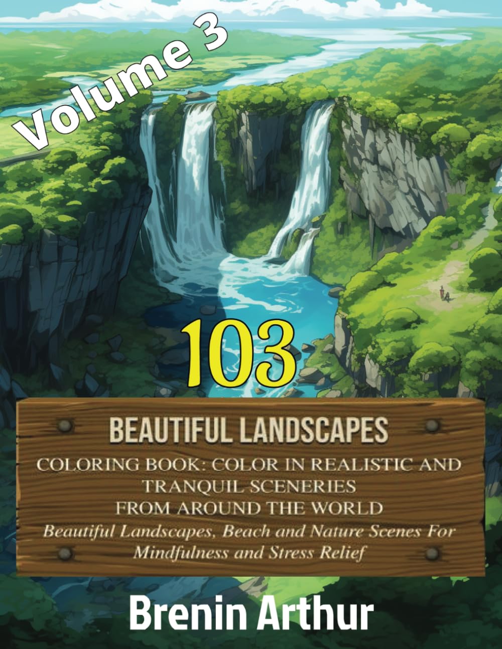Amazon.com: 103 Beautiful Landscapes Coloring Book: Color In Realistic ...