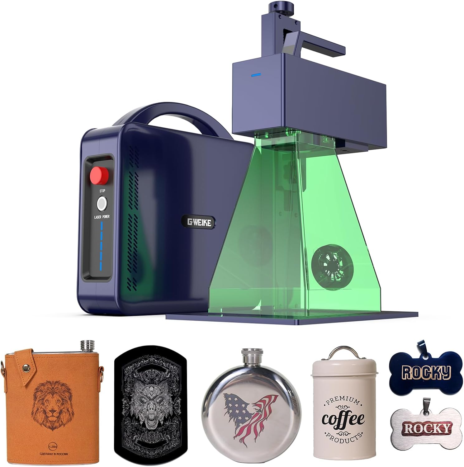 GWEIKE G2 Pro 30W Fiber Laser Engraver, 15000mm/s Fast Laser Engraver ...