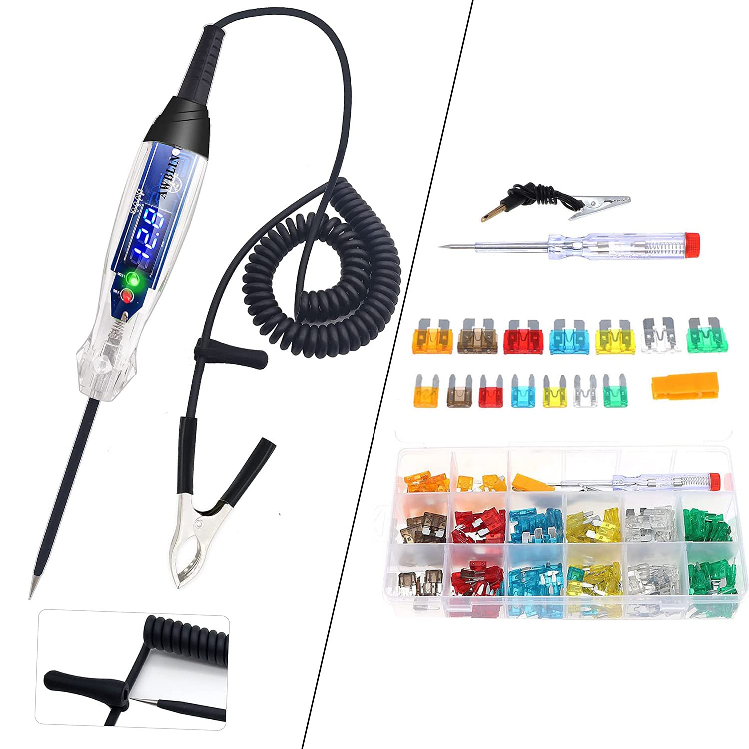 Buy AWBLIN Automotive Test Light 3-60V DC Digital LED Ciruit Tester ...