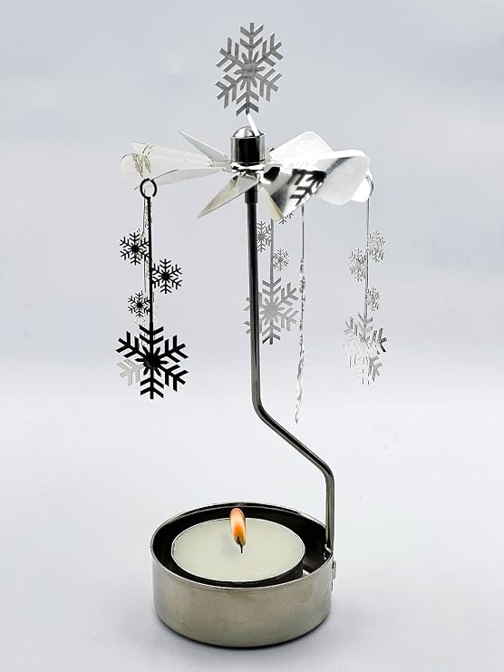 Amazon.com: Rotary Candle Holder Spinning Candleholder Metal Small Gift ...