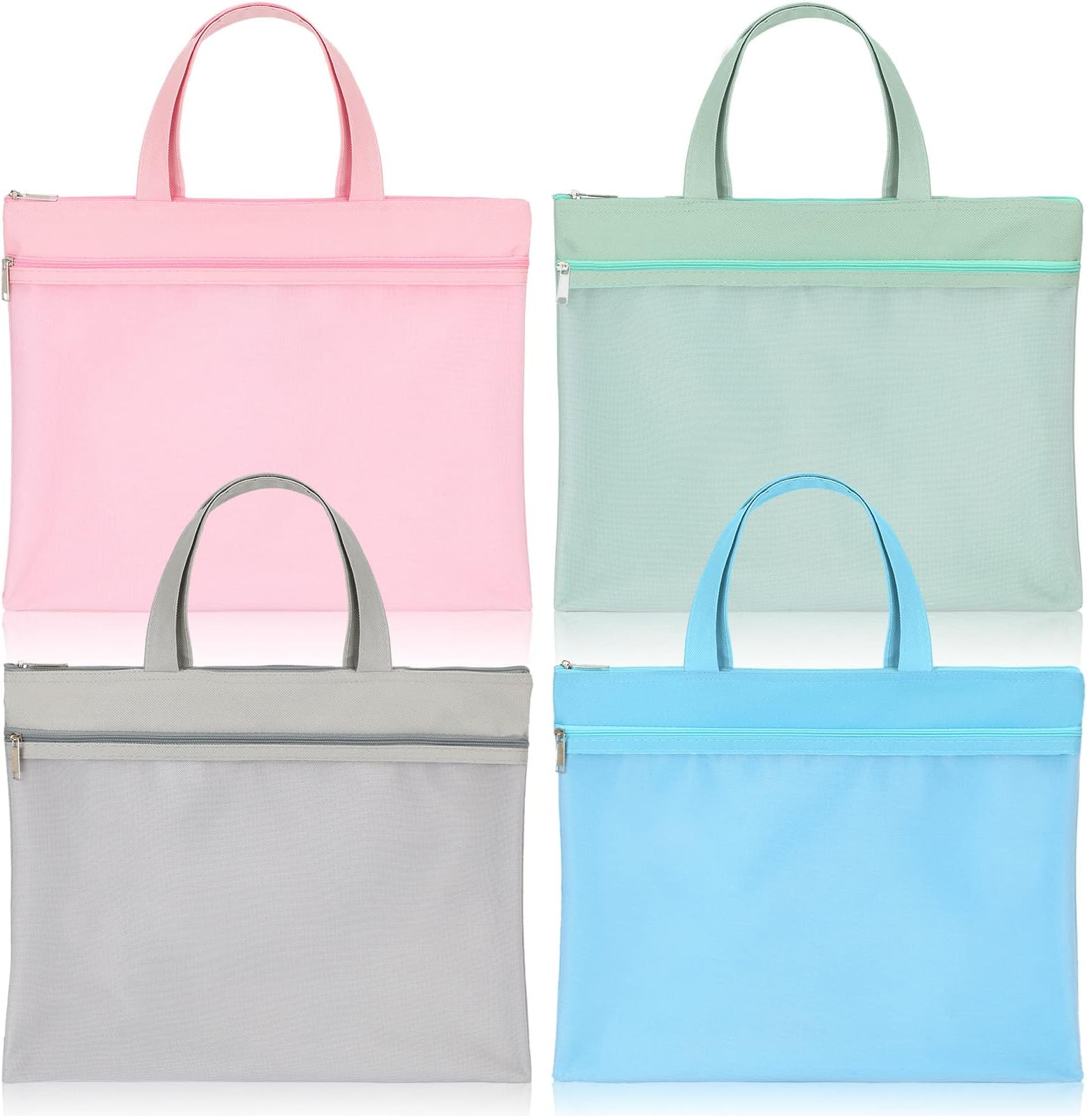 Amazon.com : PerKoop 4 Pcs 11x13.7 Inch Mesh Zipper Pouch with Handle ...