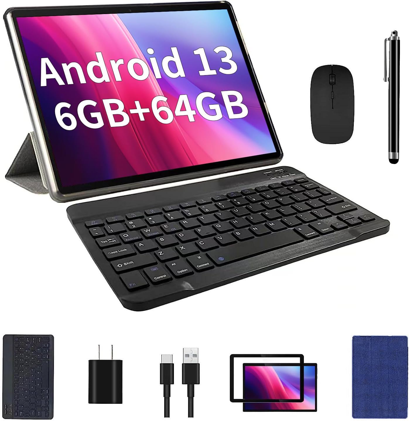 Amazon.com : Android 13 Tablet, 10inch 2in1 Tablet PC,Fastest Dual Wi ...