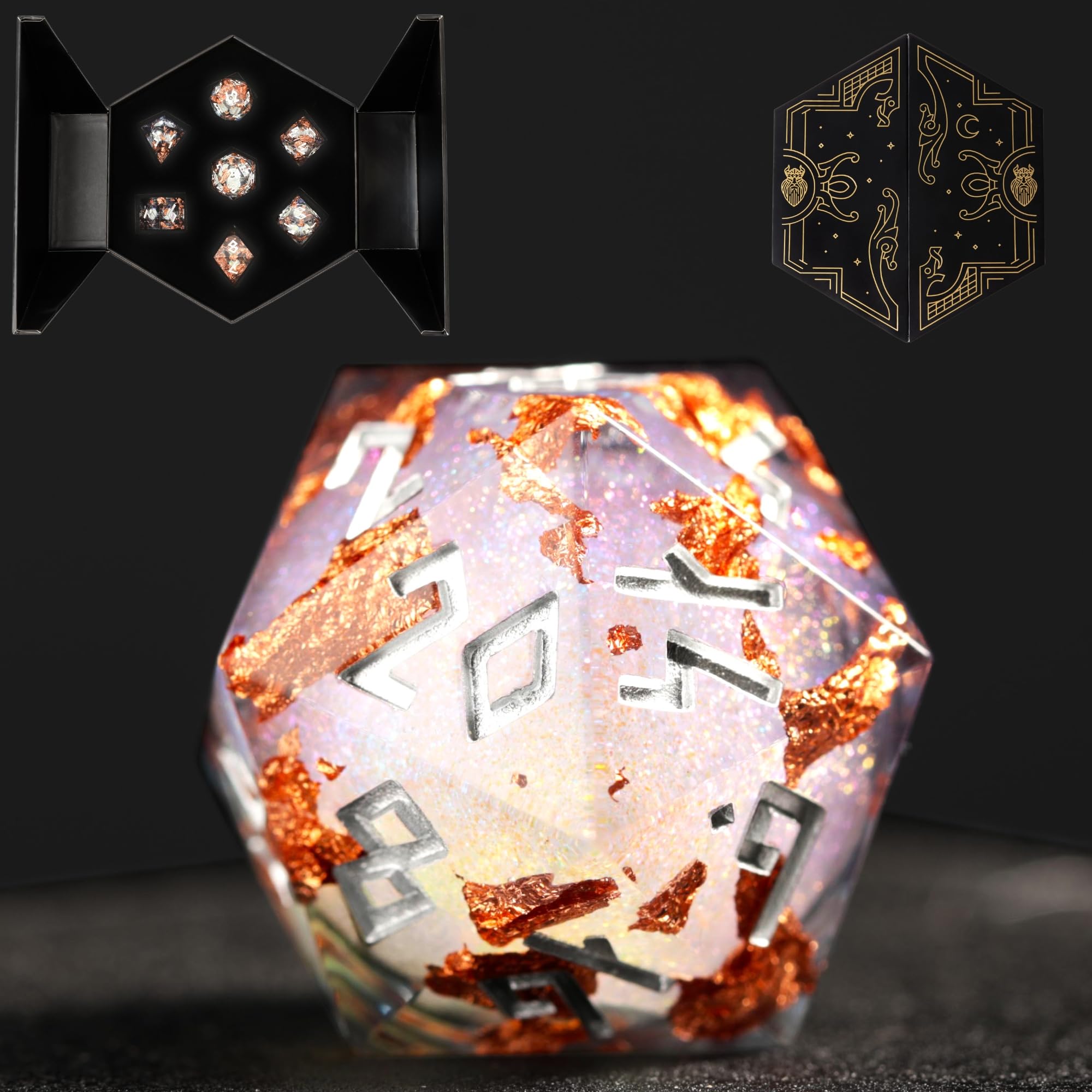 Amazon.com: HEIMDALLR Liquid Core Dice Set with First Ever LED Display ...