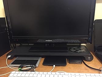 Amazon.com: Quirky Spacebar Pop Monitor Stand and 6-Port USB Hub, Black ...