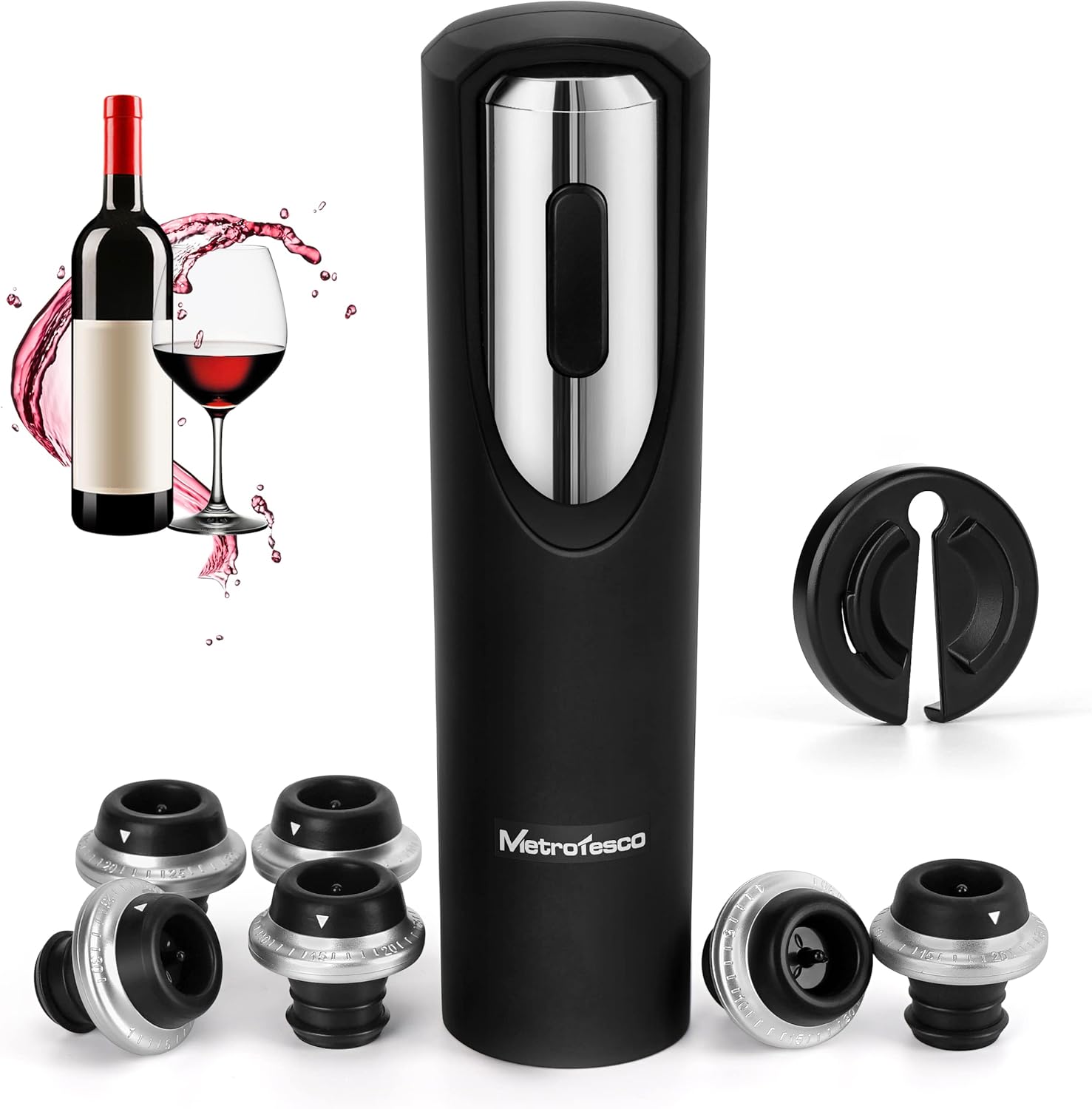 Amazon.com: Electric Wine Preserver Vacuum Pump, MetroTesco Wine Saver ...