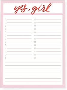 Amazon.com : Graphique Large Notepad, Yes, Girl – Notepad with 150 Tear ...