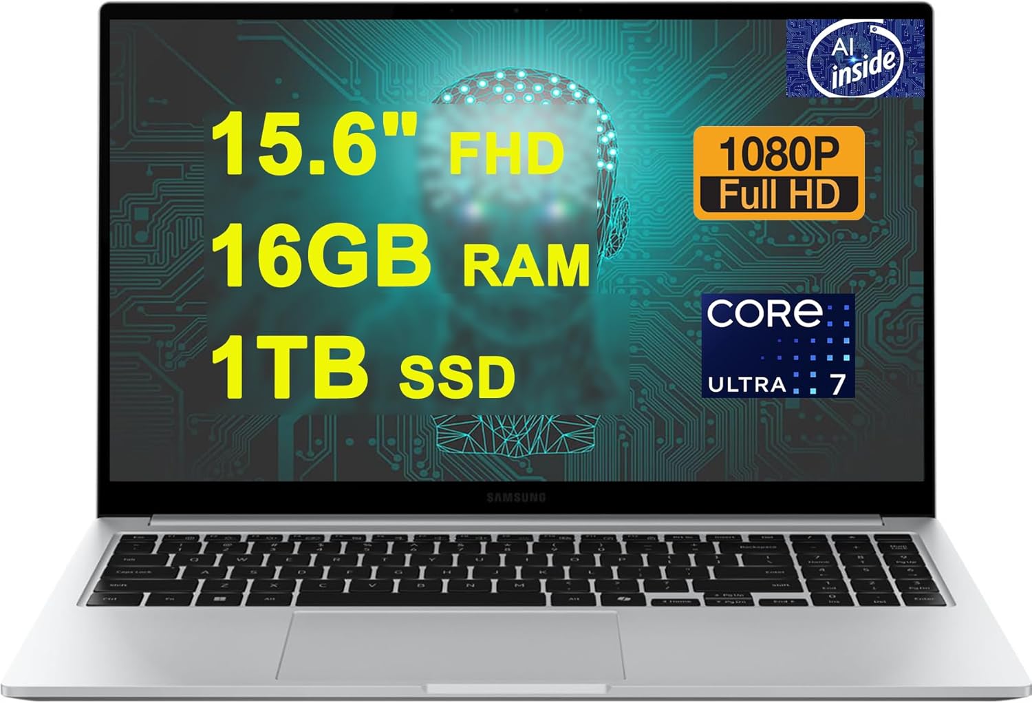 SAMSUNG Galaxy Book 4 Business Copilot AI PC Laptop 15.6" FHD Anti ...