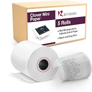 Amazon.com: Clover Mini Receipt Paper - 5 Clover Paper Rolls - BPA Free ...