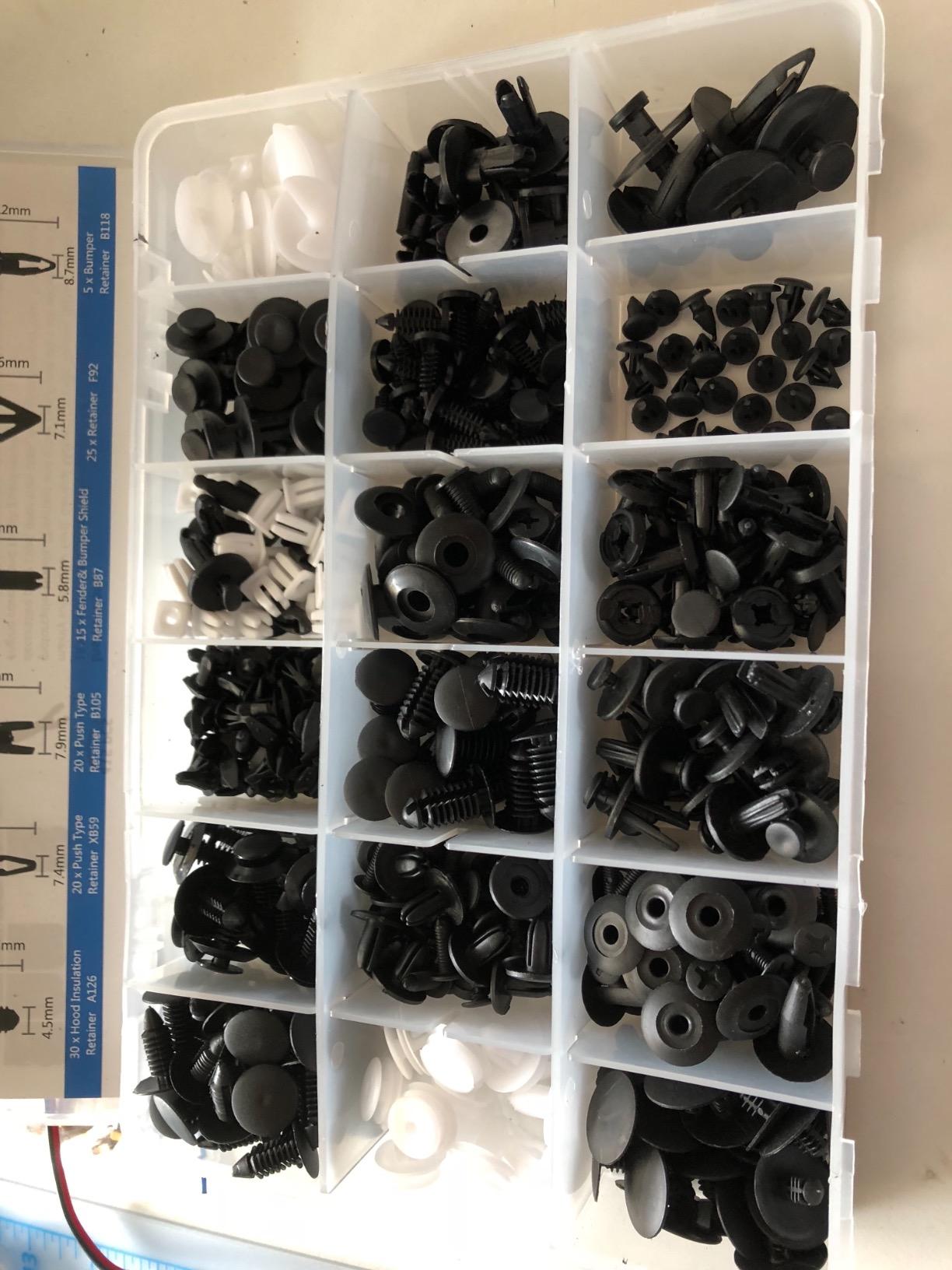 Preciva 140PCS Plastic Push Rivets Kit, Bumper Clips Car Retainer Clips ...