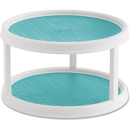 Amazon.com: Copco 5234758 Non-Skid 2 Tier Turntable, 12-Inch, Aqua ...