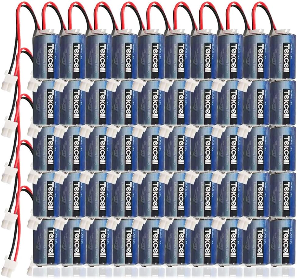 Amazon.com: (Pack of 50) Tekcell SB-AA02 1/2 AA 3.6v 1200mah Lithium ...
