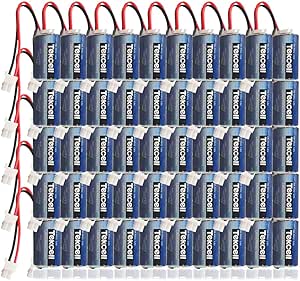 Amazon.com: (Pack of 50) Tekcell SB-AA02 1/2 AA 3.6v 1200mah Lithium ...