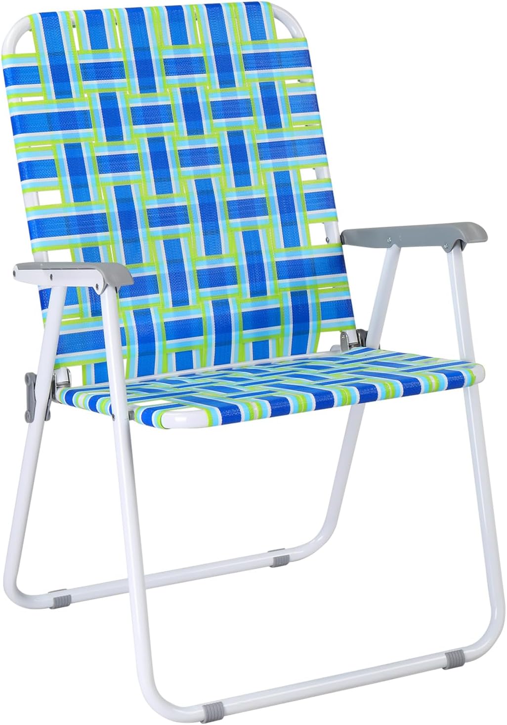 Amazon.com : VINGLI Oversize Patio Lawn Webbed Folding Chairs Set of 2 ...