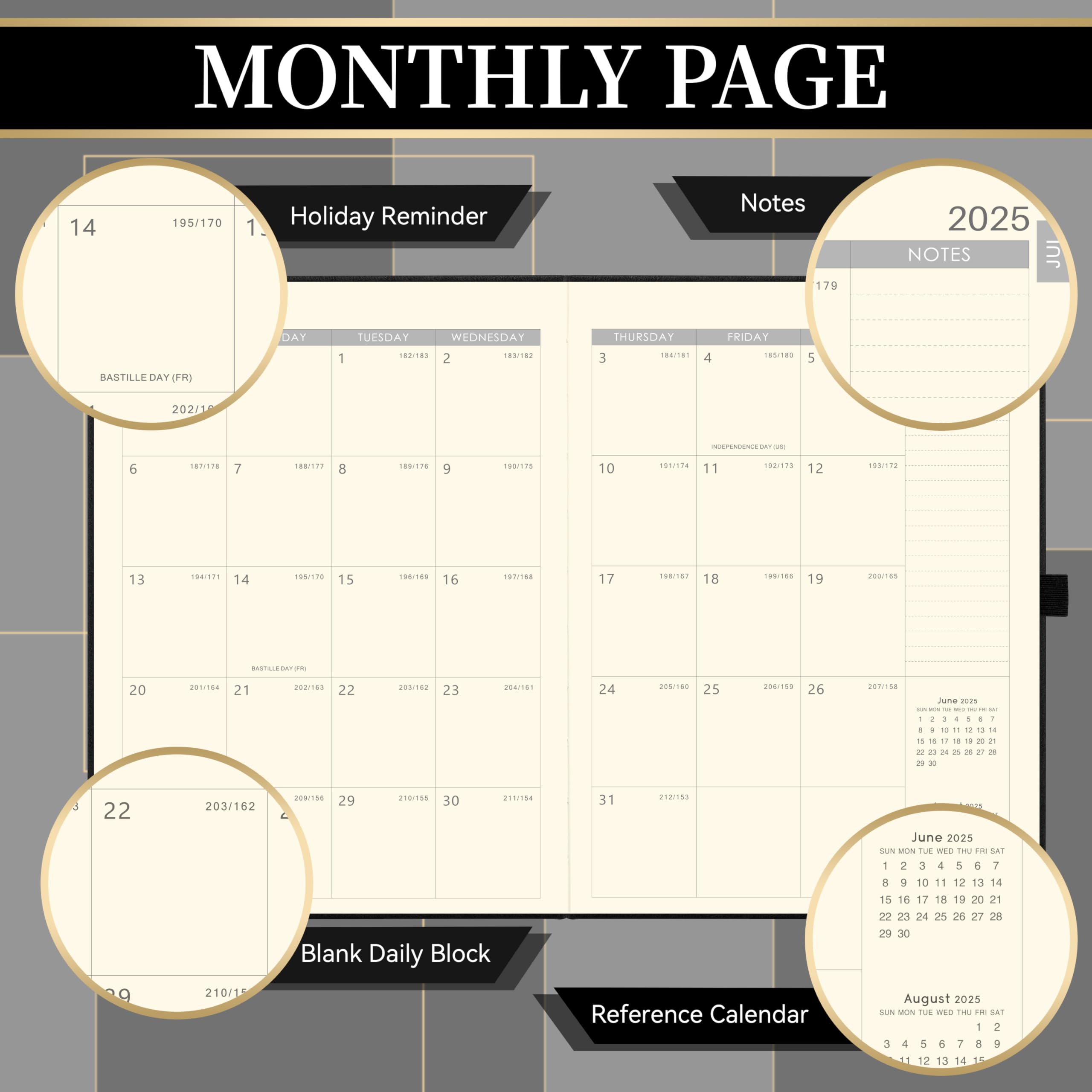 Snapklik.com : 2025-2026 Planner - Academic Planner 2025-2026, Leather ...
