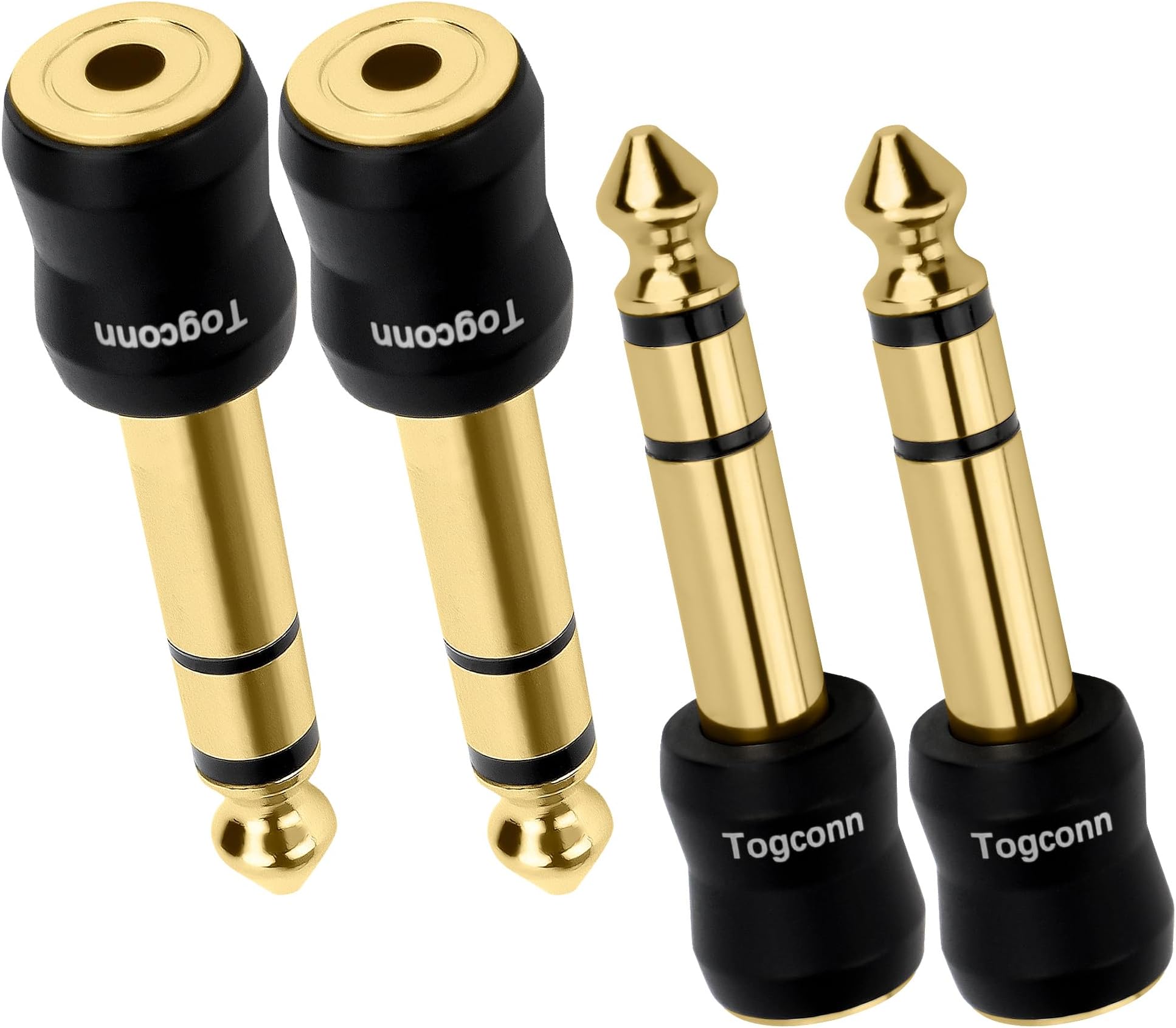 Amazon.com: Togconn 1/4 Inch to 1/8 Inch Adapter 4 Pack, 6.35mm Quarter ...