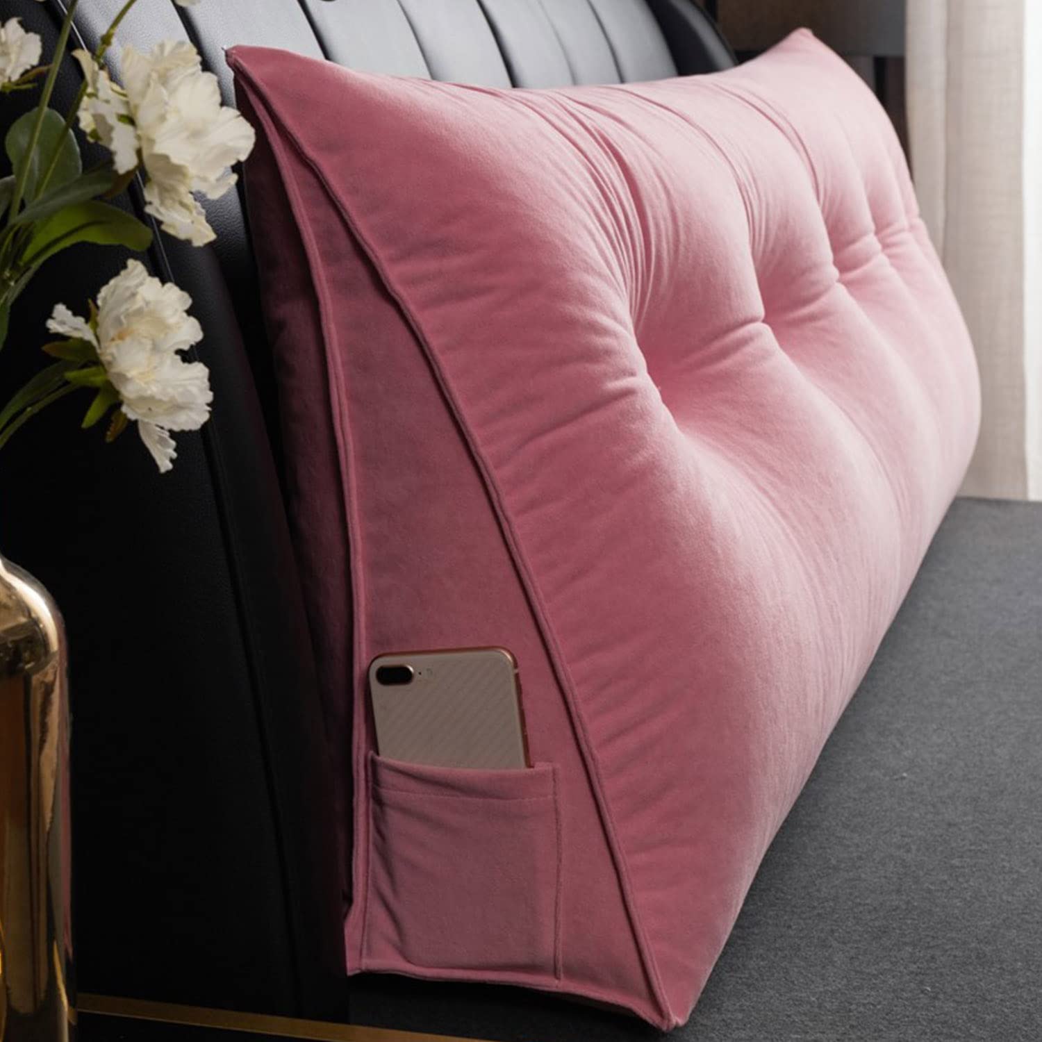 Amazon.com: ZZYK Triangular Headboard Pillow,Solid Color Triangle ...