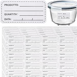 864 Pezzi Etichette Alimenti Haccp Etichette Adesive per Alimenti Cibo ...