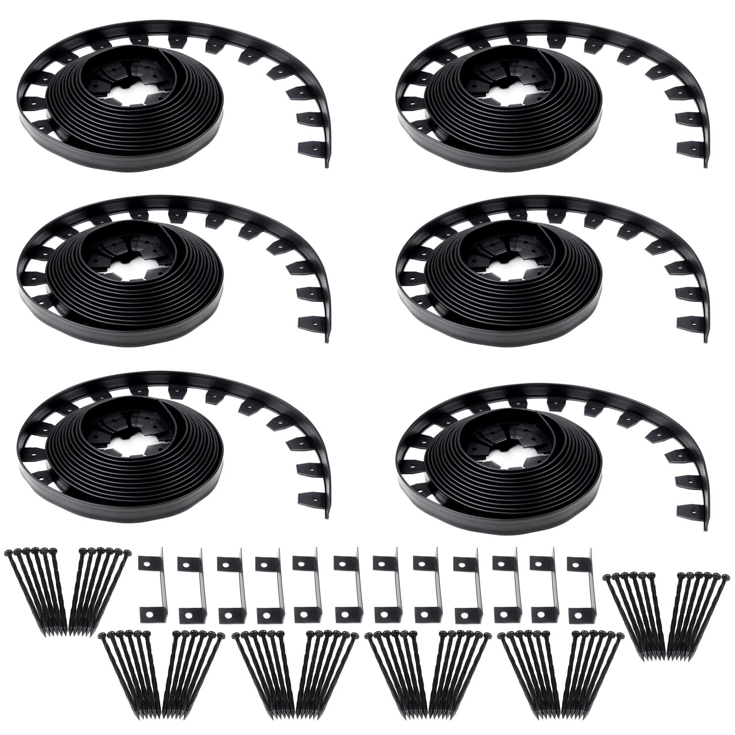 Buy EasyFlex Heavy-Duty No-Dig Landscape Edging with Anchoring Spikes ...