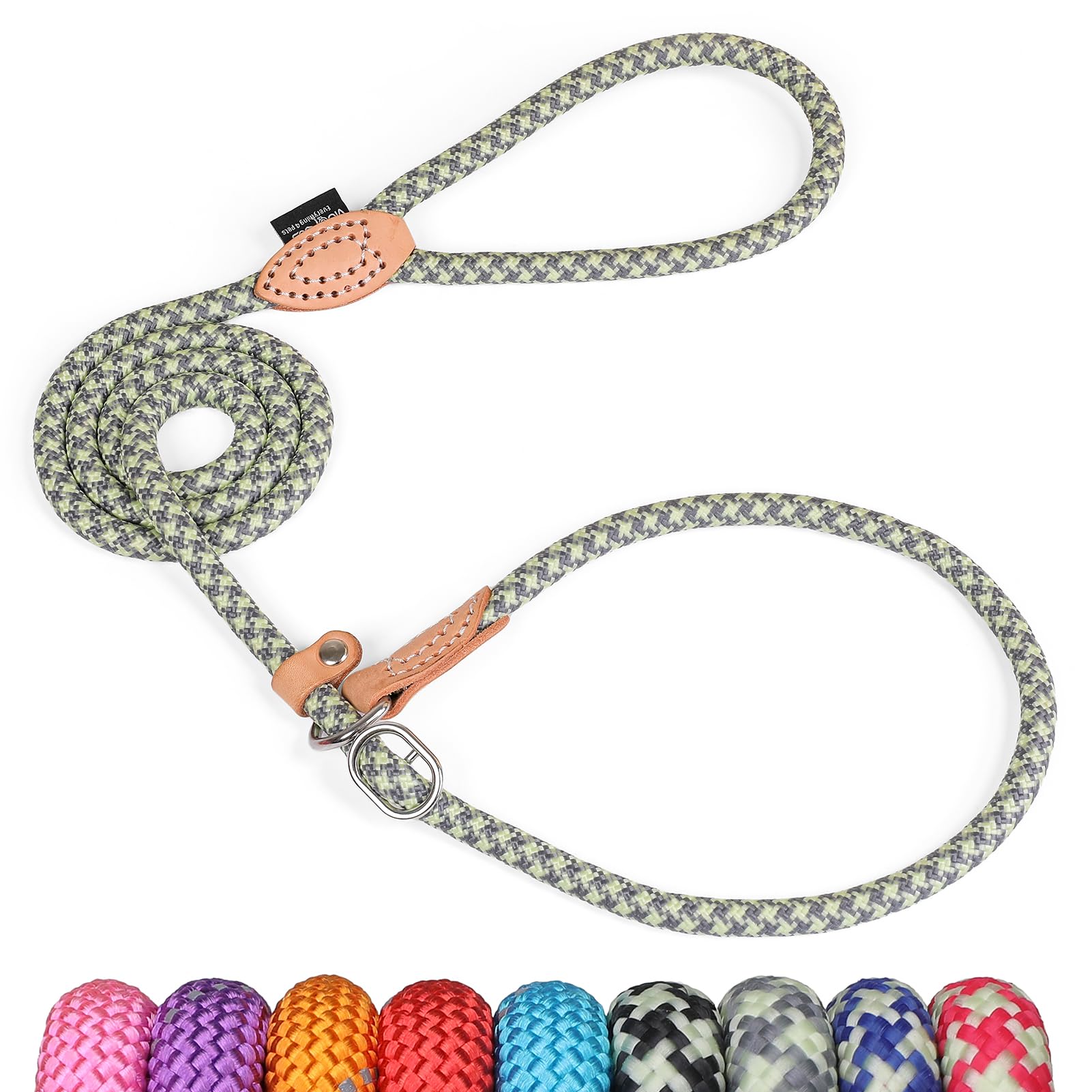 Grand Line Durable Slip Lead Dog Leash, 1.5M Reflective Training Dog ...