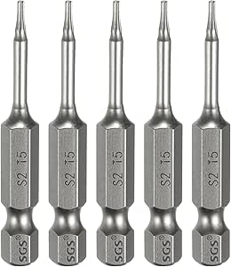 HARFINGTON 5pcs T5 Torx Head Screwdriver Bit 1/4" Hex Shank 2" (50mm ...