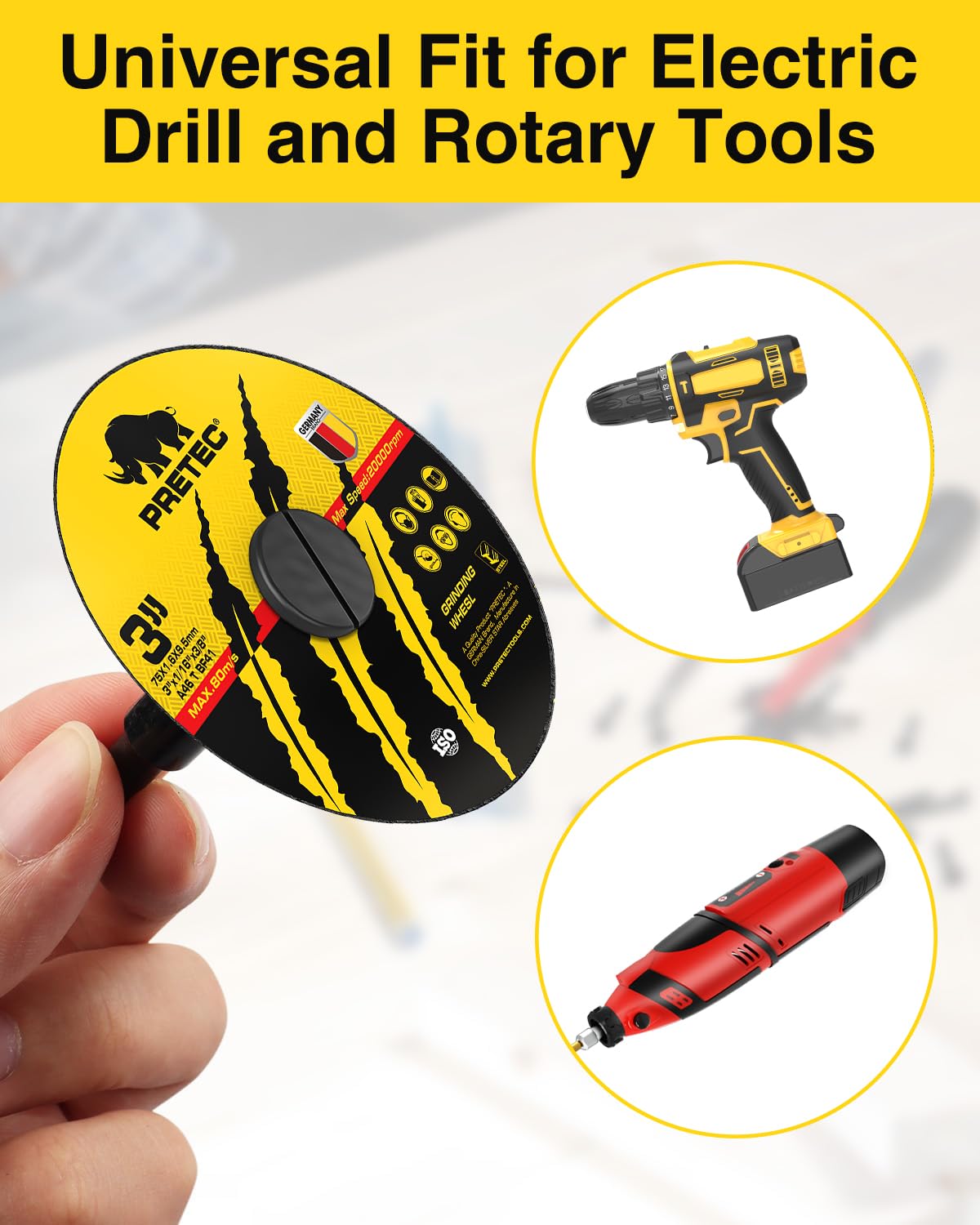 Snapklik.com : Cut Off Wheel Mounting Mandrel 1/4" & 3/8" Arbor Hole