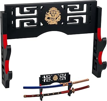 Amazon.com: Alyoen Sword Display Katana Wall Mount, 2-Tier Samurai ...
