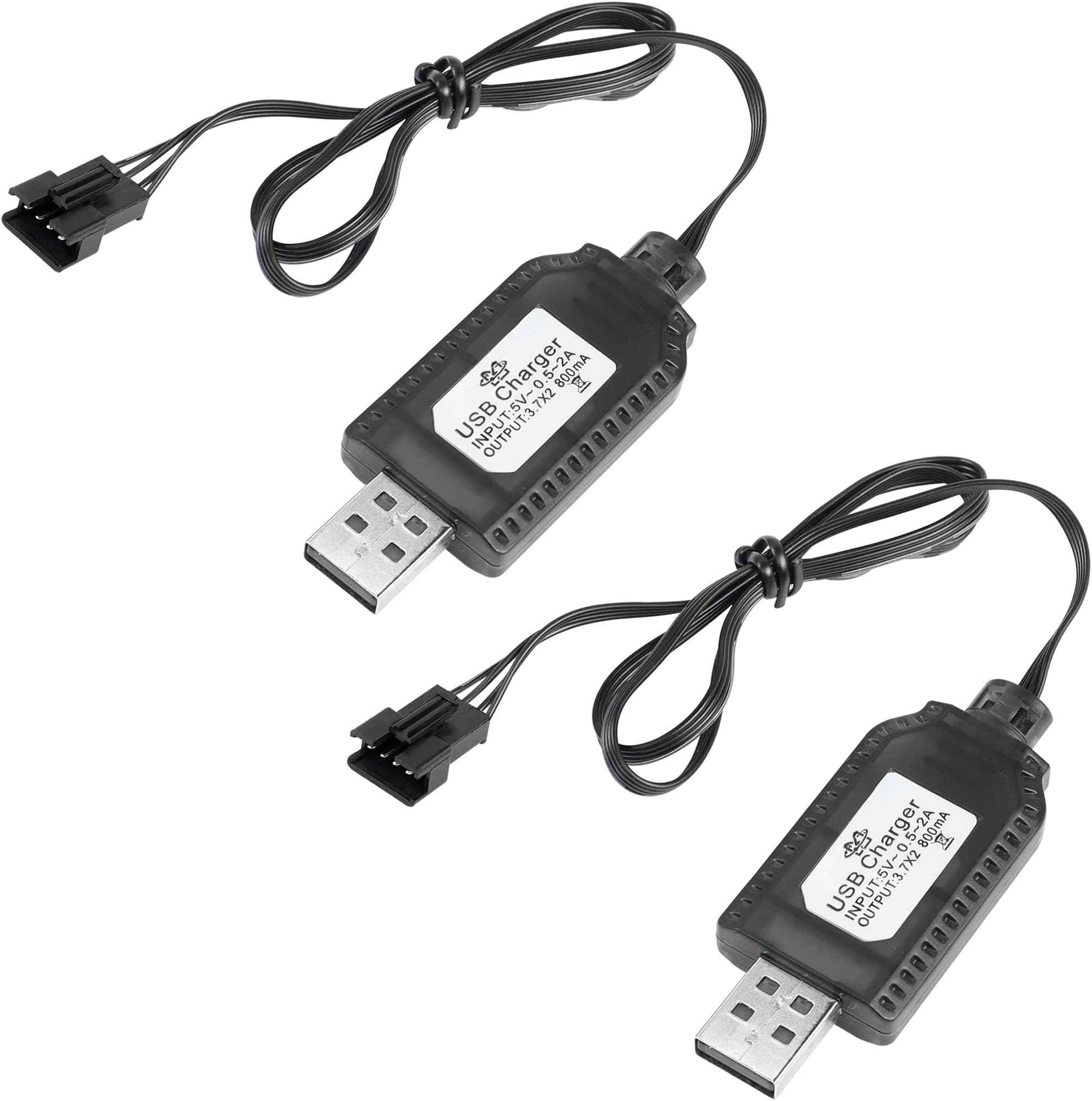 URGENEX Charger Cable 2S 7.4V 1 to 2 USB Charger Replacement for SCX24 ...